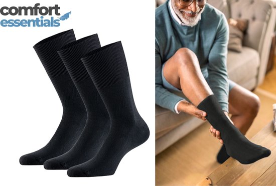 Comfort Essentials Antipress Diabetes Sokken 39 42 - 3 paar - Antraciet ...