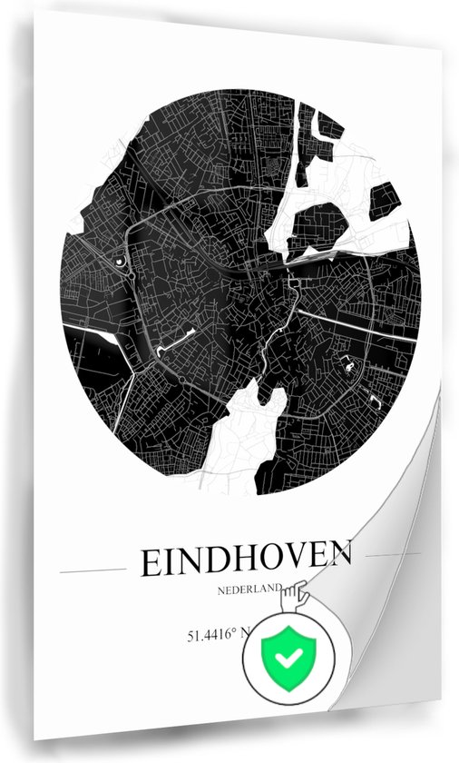 Kaart Eindhoven poster - Map Eindhoven posters - Poster Eindhoven ...