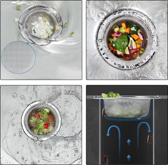 Keuken afvoerzeef met handvat spoelbakzeef keukenspoelbak universele ...