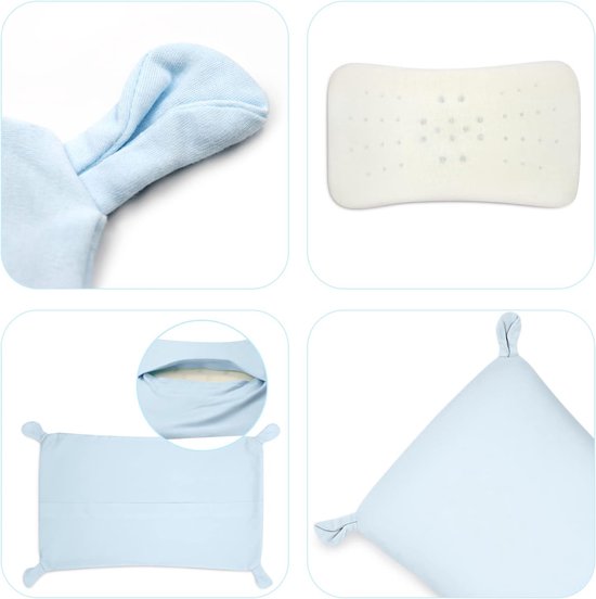 Babykussen met hazenoren van traagschuim, ademend hoofdkussen ...