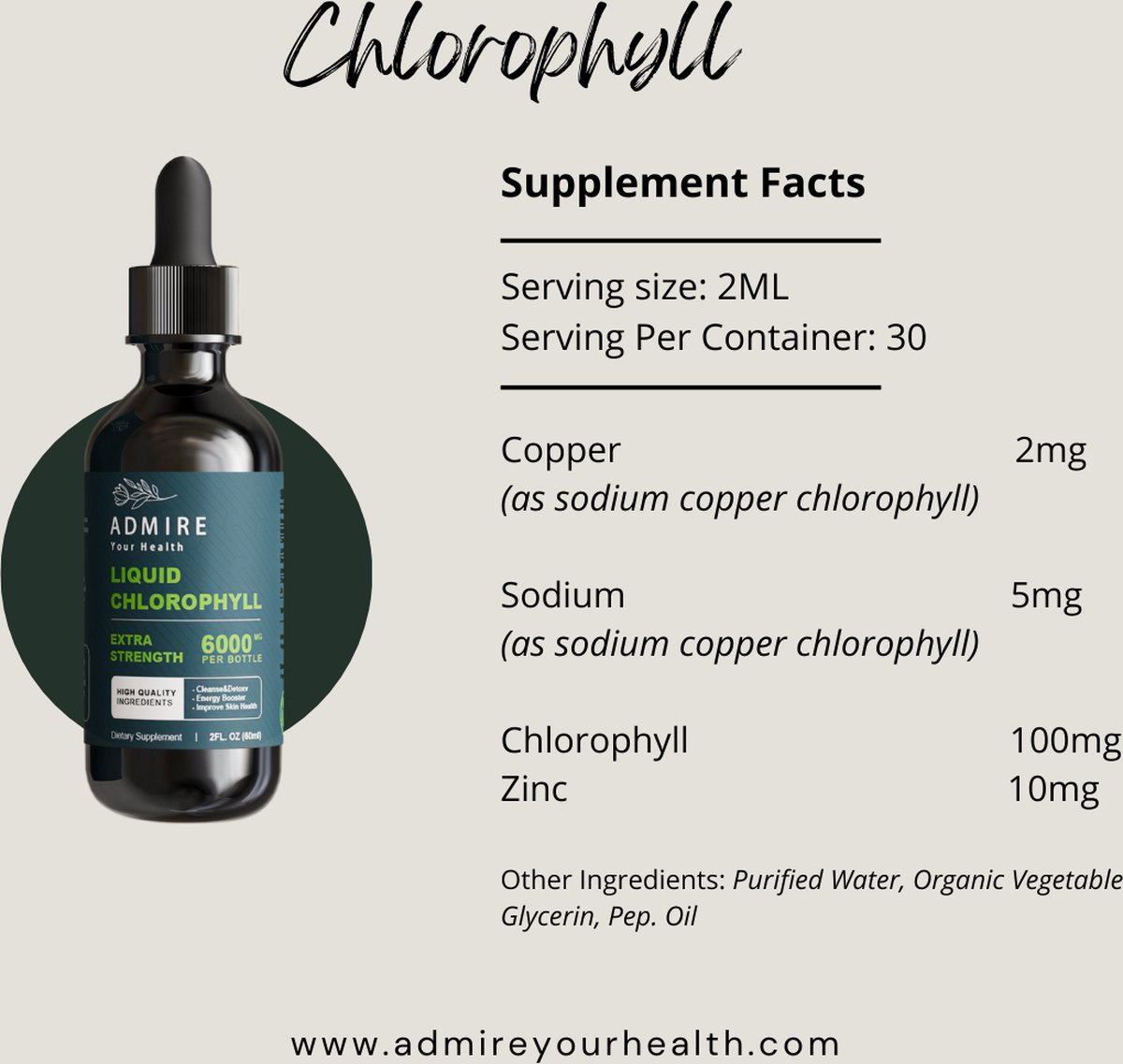 Chlorofyl - Chlorophyll - Druppels Liquid - Supplement - Superfood ...