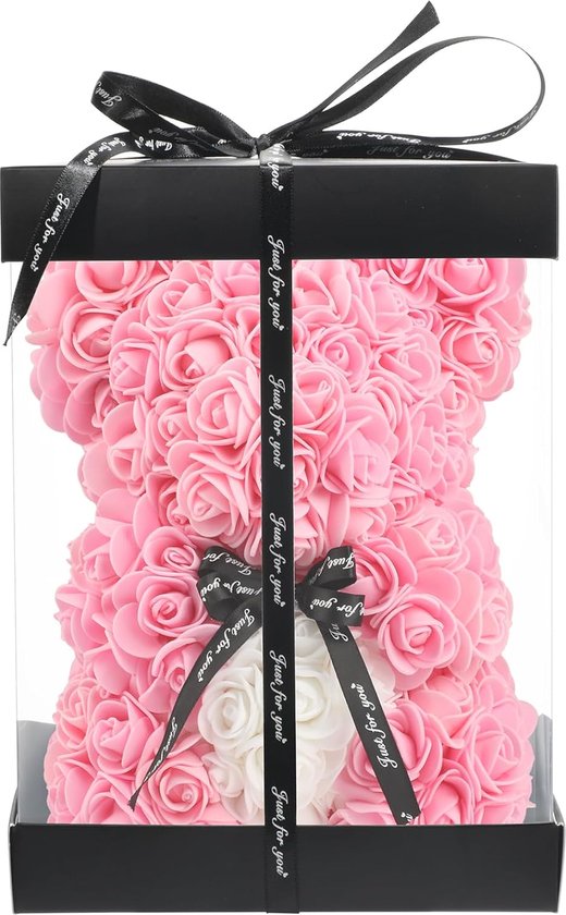 Rozenbeer - Roze - Rose Bear - Rose Teddy - Valentijn - Moederdag - Rozen Teddy Beer | bol