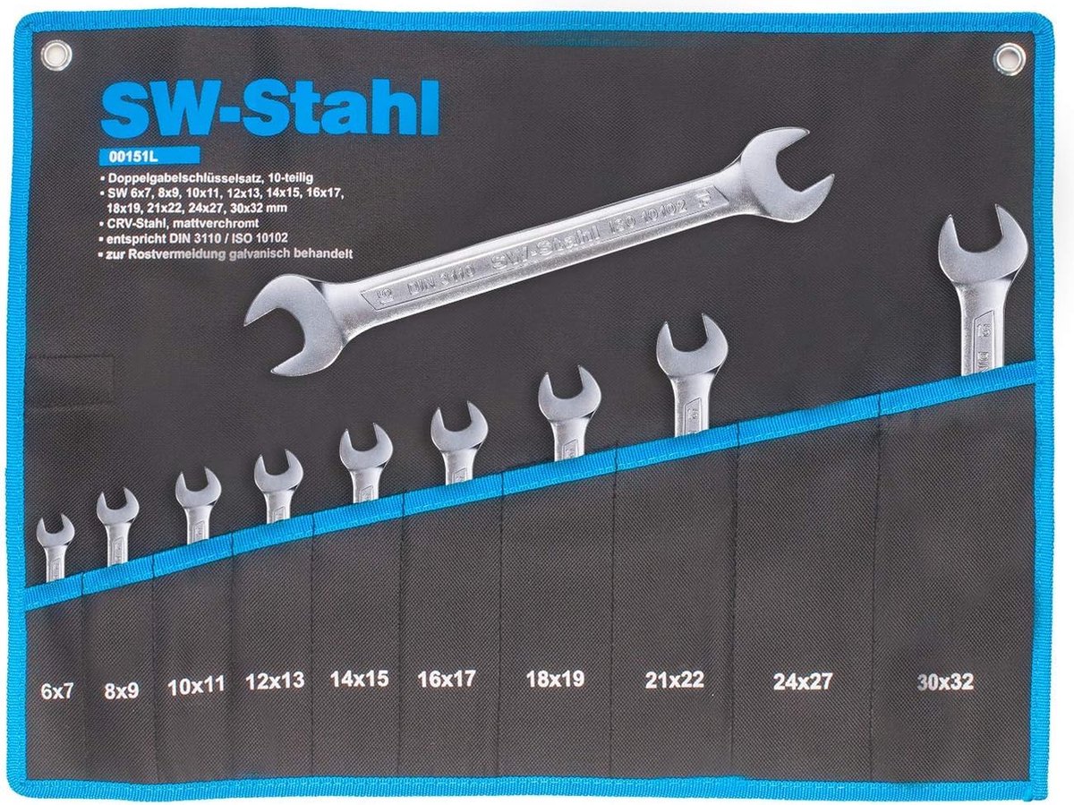 SW-Stahl 00151L dubbele steeksleutelset I steeksleutelset I dubbele ...