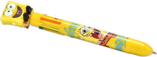 SpongeBob Squarepants: Multicolour Pen with SpongeBob Topper | bol