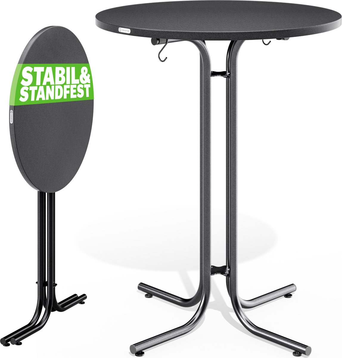 CASARIA Statafel - 70x110cm Inklapbaar Verstelbare Tafelpoten – Grijs | bol