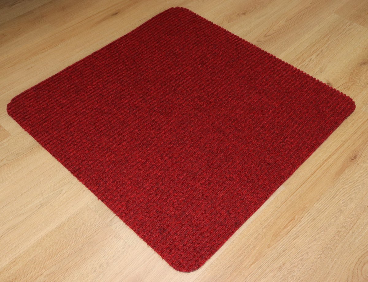 Deurmat / Schraapmat Ribbel rood 90x90 antislip | bol