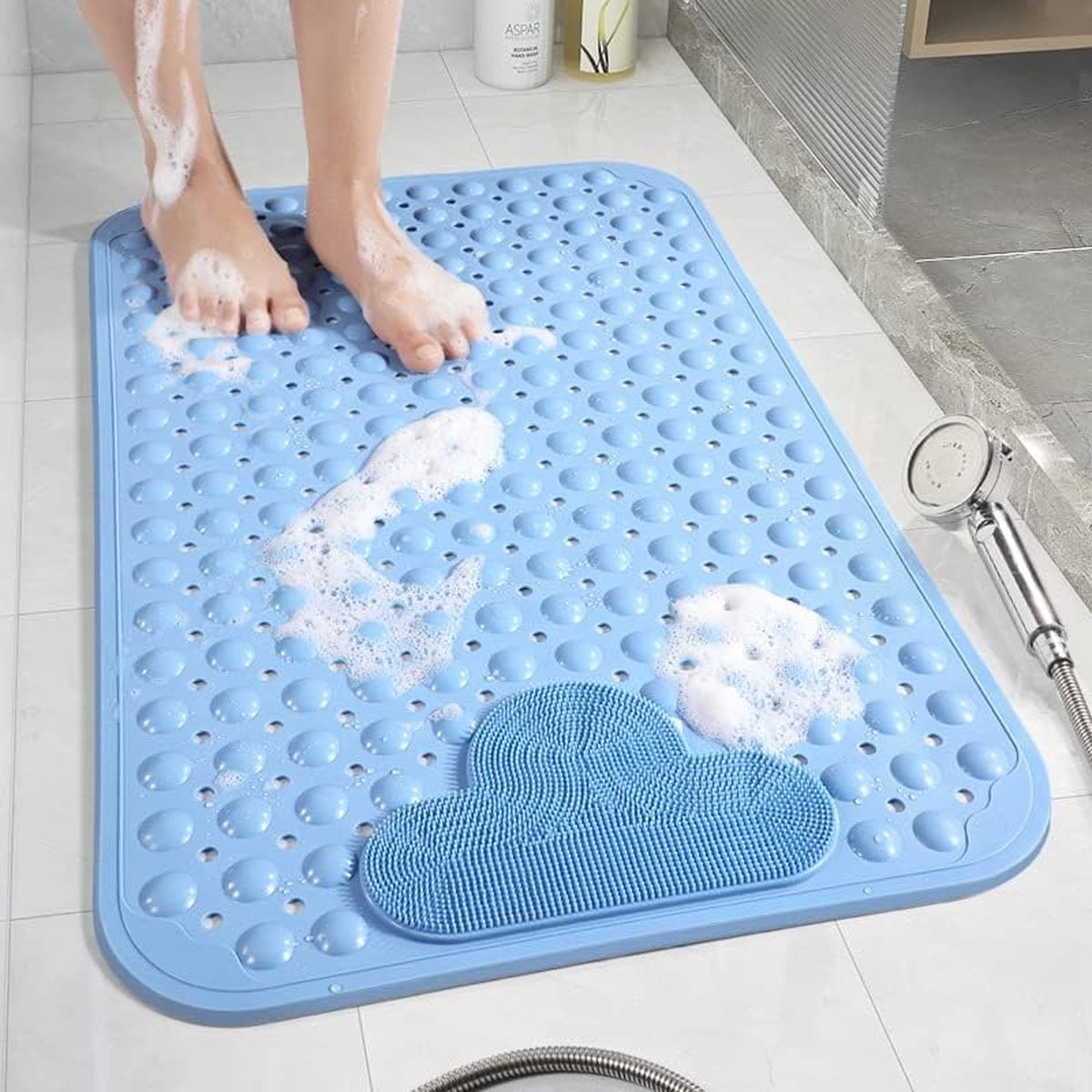 Tapis de douche antidérapant 70 x 40 cm antidérapant avec ventouses ...