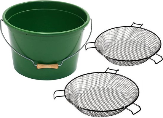 Voeremmer Groen 13 liter + Zeef 4 mm + Zeef 6 mm | bol