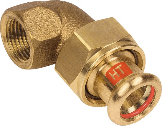 Bonfix Pressfitting roodkoper SOLAR 3-delige Kniekoppeling 90 1 x 22 - lange... | bol