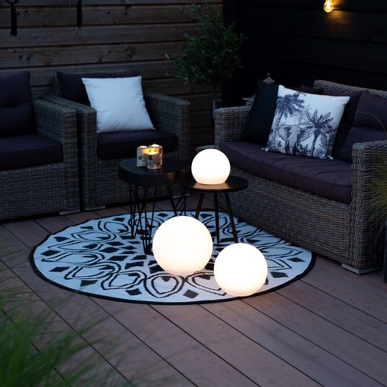 Anna's Collection Solar bol lamp - kunststof - D30 cm - warm wit ...