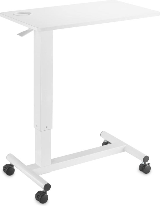 In hoogte verstelbare bijzettafel met gasveer, geïntegreerde bekerhouder, in hoogte... | bol
