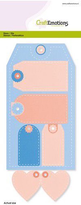 Craft Emotions stansmal - 115633/1103 Big nesting die - labels + label XL | bol