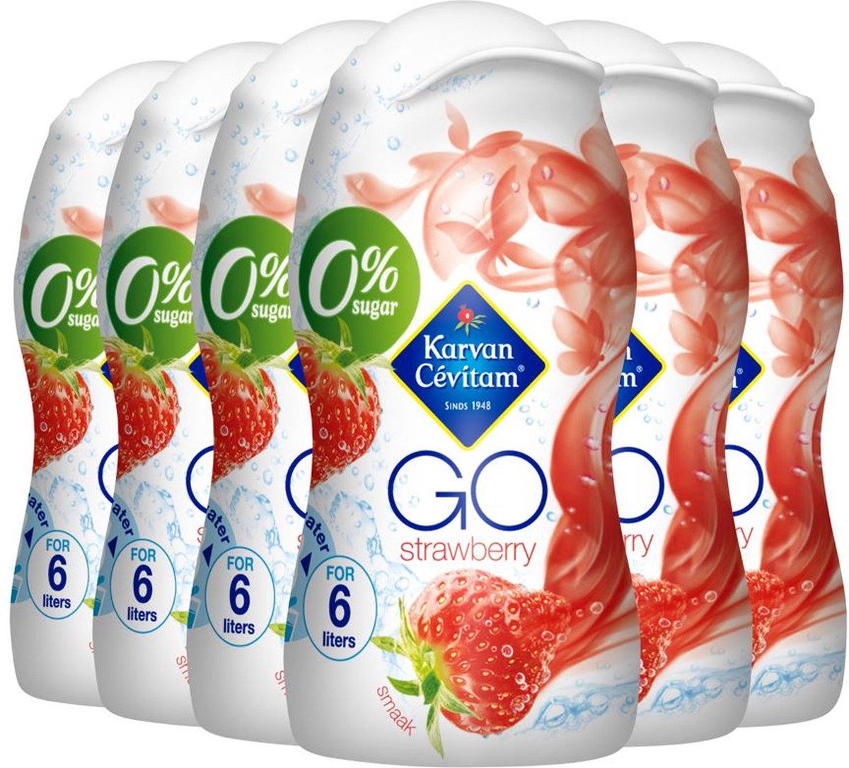 Karvan Cévitam Siroop go aardbeien 12x48ml | bol