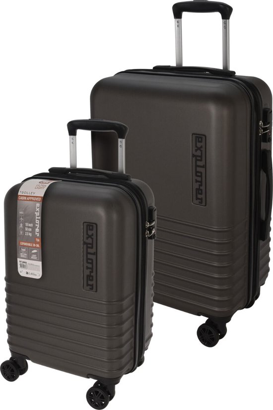 Explorer Kofferset - 2 Delig - 36L Handbagage + 60L Ruimbagage - Tsa ...