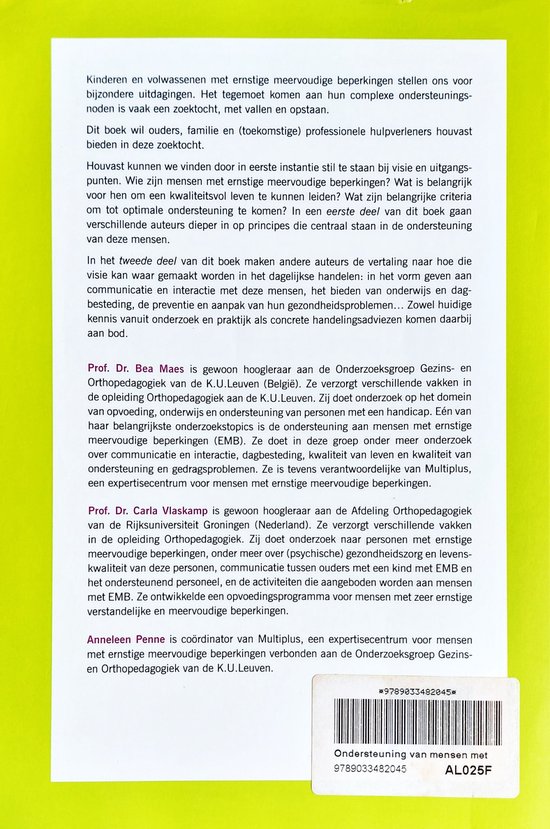 Ondersteuning van mensen met ernstige meervoudige beperkingen | 9789033482045 | Bea... | bol