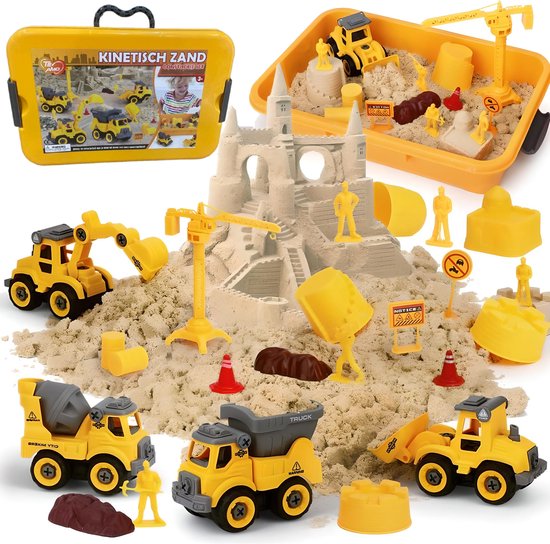 Te Amo - Kinetisch zand voor binnen - Met Vormpjes en Speelgoed Auto ...