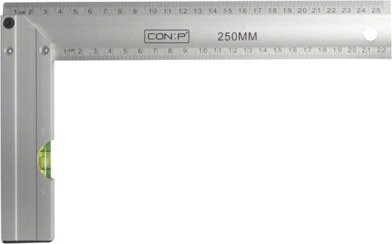 Connex Winkelhaak met Waterpas 250 mm Aluminium | bol