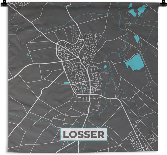 Wandkleed - Wanddoek - Losser - Stadskaart - Plattegrond - Kaart ...