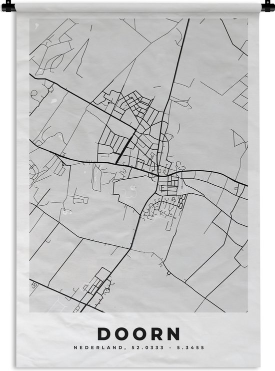 Wandkleed - Wanddoek - Stadskaart - Doorn - Kaart - Plattegrond ...