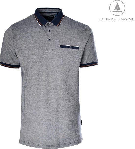 Chris Cayne heren poloshirt - polo heren - 3079 - grijs - korte mouwen ...