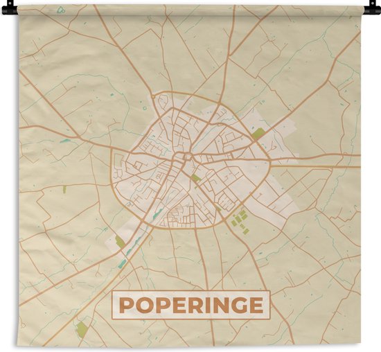 Wandkleed - Wanddoek - Kaart - Stadskaart - Plattegrond - België ...