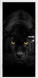 Deursticker Panter - Dieren - Zwart - Ogen - 85x215 cm - Deurposter | bol