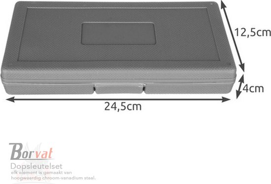 Borvat® - Dopsleutelset in koffer - 40 delig | bol