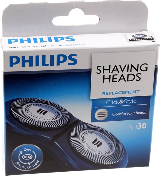PHILIPS - SCHEERKOPPEN SH30 CLICK & STYLE S738/20 blister van 2 stuks - 422203625241 | bol
