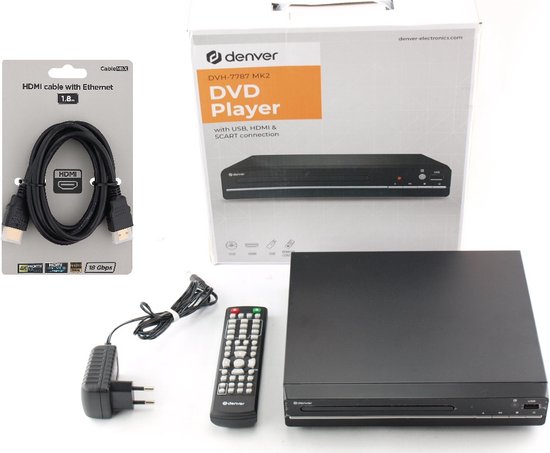 Denver - DVD Speler met HDMI aansluiting - HDMI Kabel meegeleverd ...
