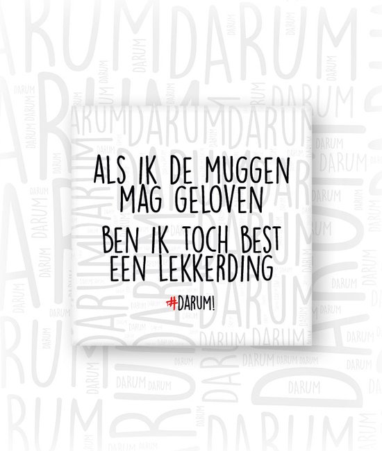 #DARUM! Tegeltje - Lekkerding - Tegeltje met grappige tekst - Quote | bol