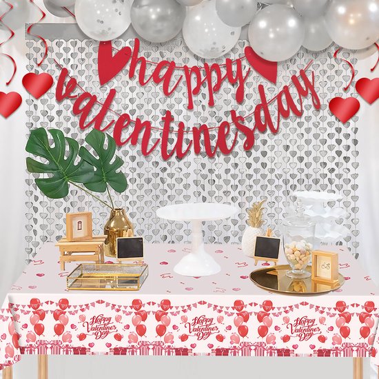 Valentijn Decoratie Rode Swirl Slingers Hartjes Hangdecoratie ...