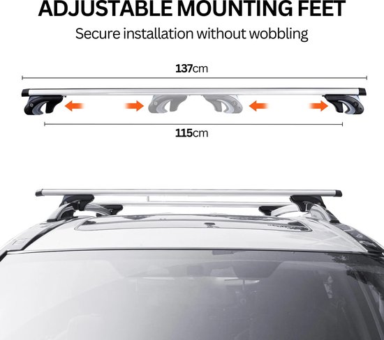 Dakdragers Universeel - Dakrek - 110x70cm - Extra Stevig - Zwart | bol