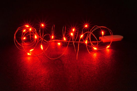 Rode Glow String Lights by Aira - Draadverlichting lichtsnoer met 20 ...