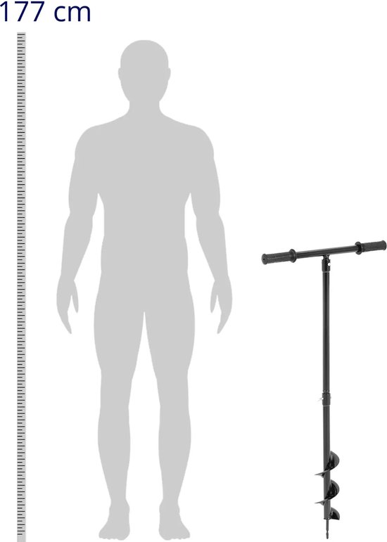 hillvert Handboormachine 100 cm - plus verlengstuk 50 cm | bol