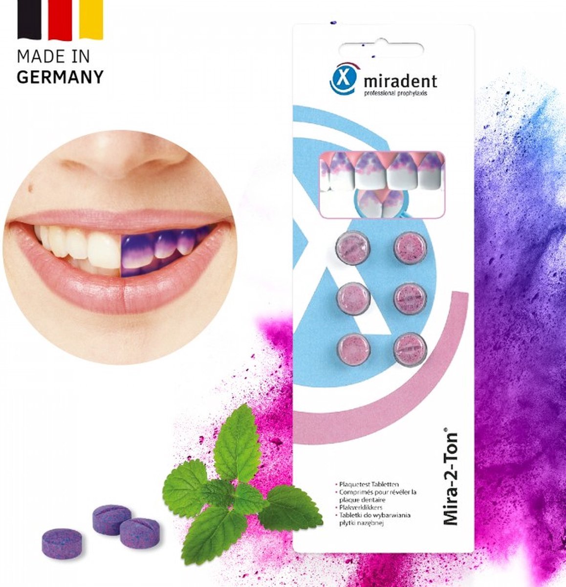 2x Miradent 6 Plakverklikkers - Poetscontrole tabletten | bol