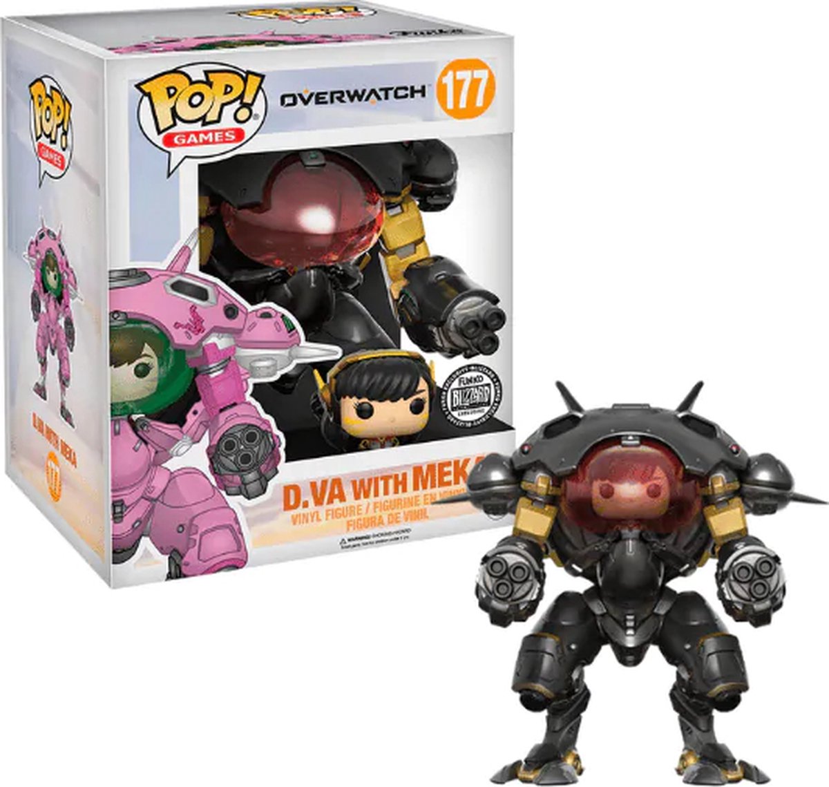 Funko Pop! Games: Overwatch - D.Va with MEKA (Carbon Fiber) [Blizzard Gear Exclusive]... | bol