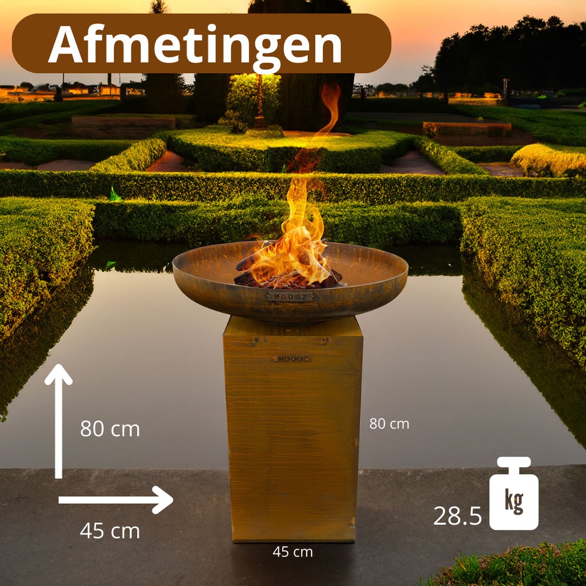 MOODZ Sokkel CortenStaal - Sokkel voor Vuurschaal - Tuindecoratie ...
