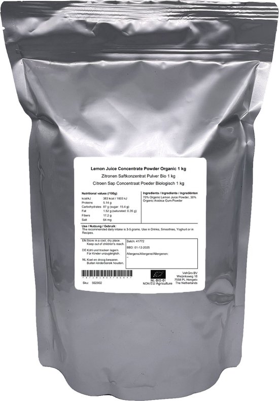 Citroen Sap Concentraat Poeder - 1 Kg - Holyflavours | bol