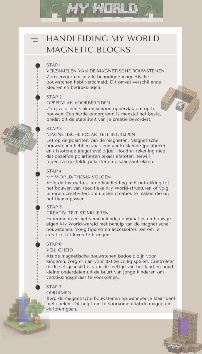 My World Magnetic Blocks - #10 Lava - 32 blokjes - Magnetisch Speelgoed ...