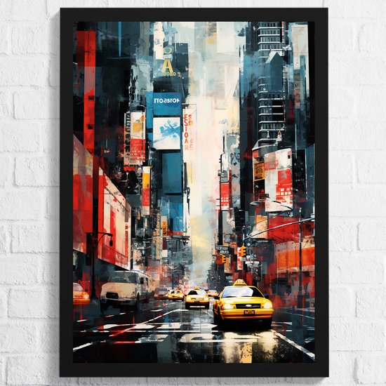 New York Streets Poster - Abstract Times Square Art Poster - Posters ...