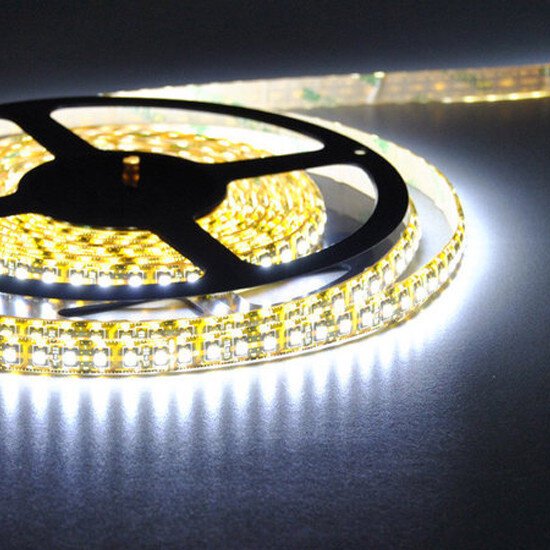 LED Strip 3528 120 leds/mtr IP54 CW 6000K 9.6W 12V PCB 8mm | bol