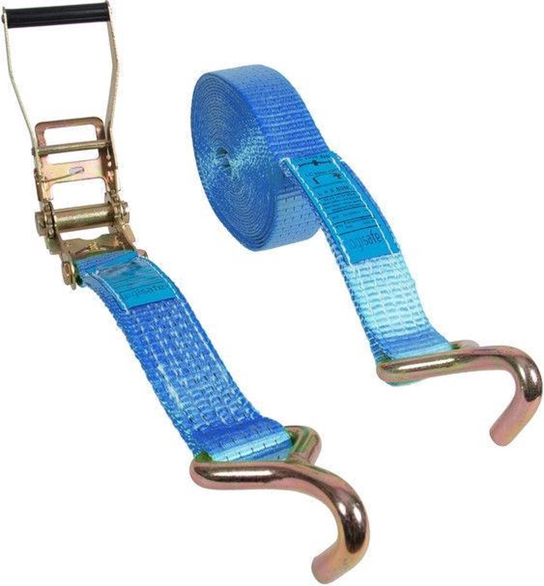 Spanband 50 mm 5 ton Vingerhaak 2M Blauw | bol.com