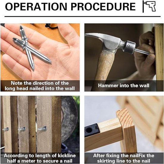 spijkers assortiment - Nagelset aan de Muur, Platte Kopspijkers, Foto ...