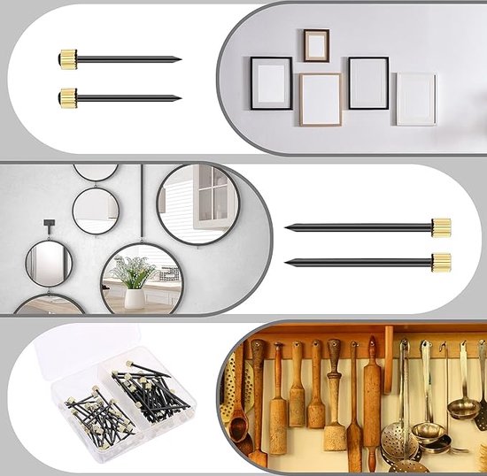 spijkers assortiment - Nagelset aan de Muur, Platte Kopspijkers, Foto ...