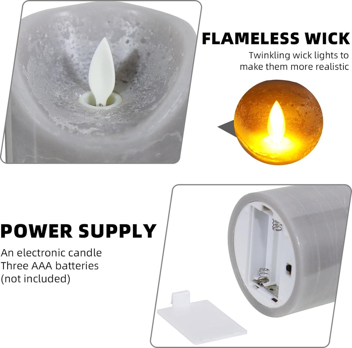LED Kaarsen Set - Afstandsbediening - Flikkerende Vlam - Set van 3 ...