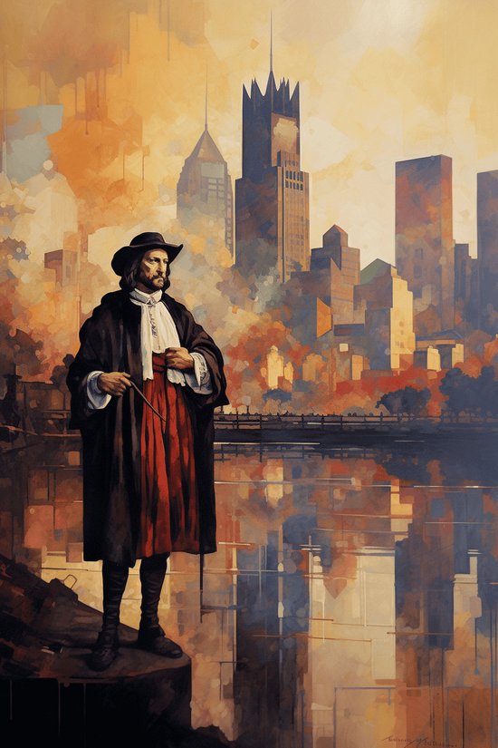 Columbus Poster - Geschiedenis - Abstracte - van Columbus ...