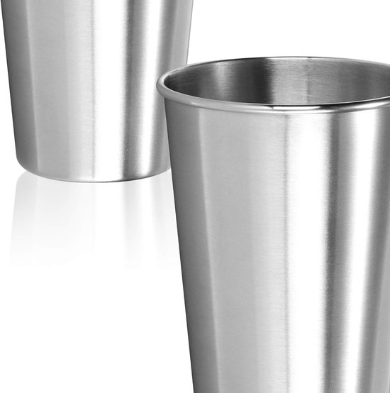 3 x roestvrijstalen drinkbekers XL - beker van roestvrij staal 304 - campingbeker 450... | bol