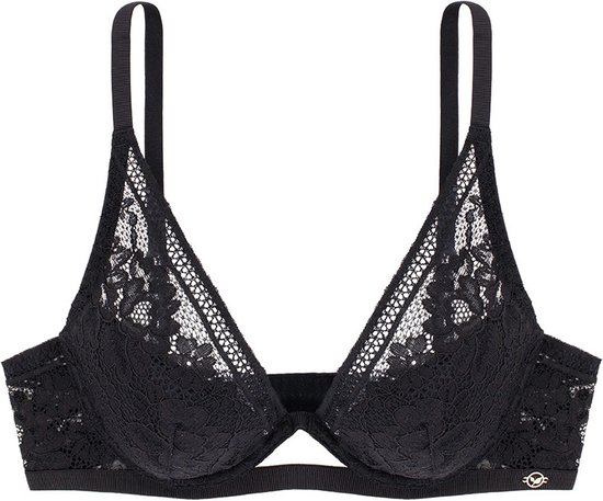 Dorina Plunge BH met Beugel - Unity - Black - 70B - Zwart. | bol