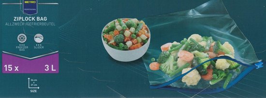 Ziplock zakjes 3 L - 15 stuks 24cm x 31cm Sealbag ziplock bag | bol