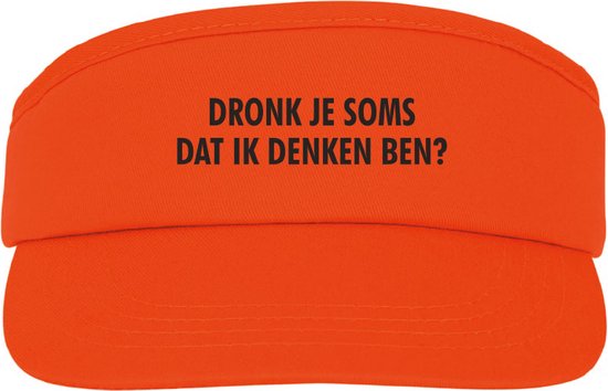 Oranje zonneklep - Dronk je soms dat ik denken ben - soBAD ...